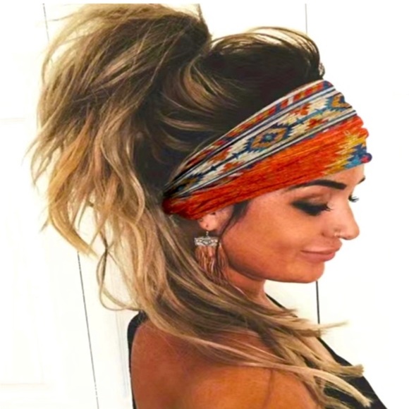 Accessories | Boho Aztec Bandeau Headband | Poshmark